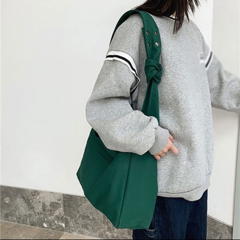 TFIIEXFL Simple Canvas Tote Bag Large Capacity Casual Bag Shoulder Bag Wide Strap