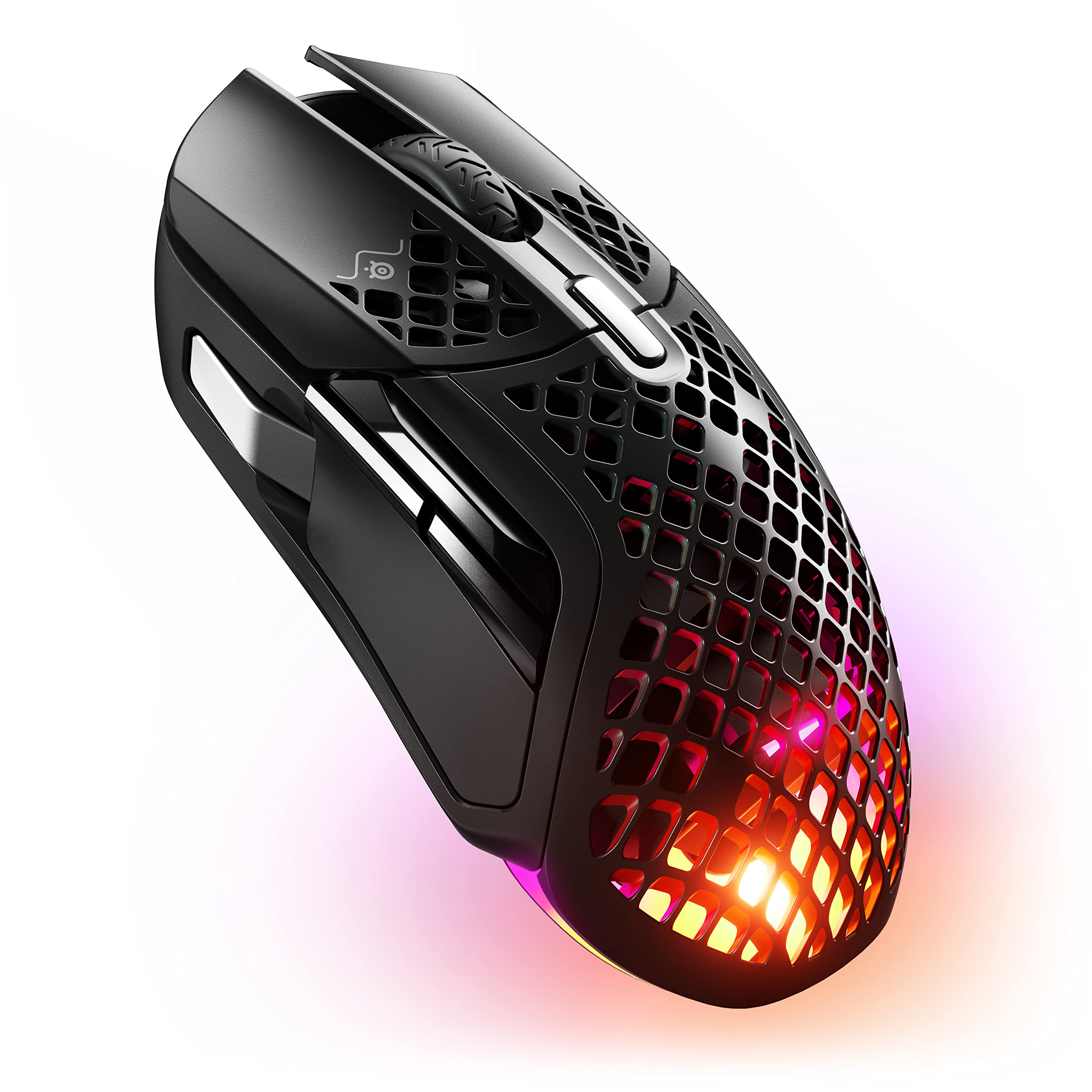 SteelSeries Aerox 5 Wireless Ergonomic 9-button TrueMove Air Sensor 18000 CPI Ultra-Lightweight Design Gaming Mouse - Black (Renewed)