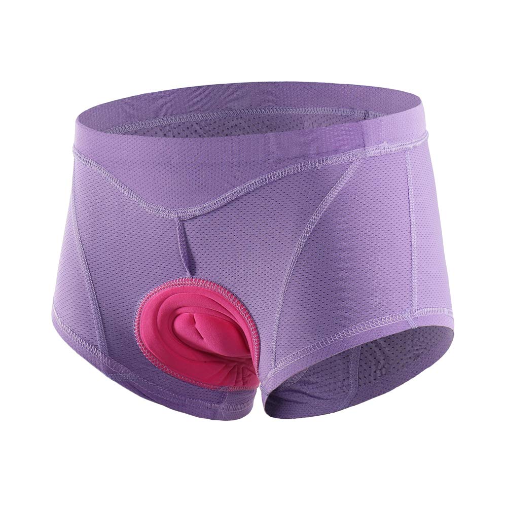 Lixada Cycling Shorts 3D Padded MTB Bicycle Bike Shorts Breathable Quick Dry Shorts (Purple-Women, Medium)