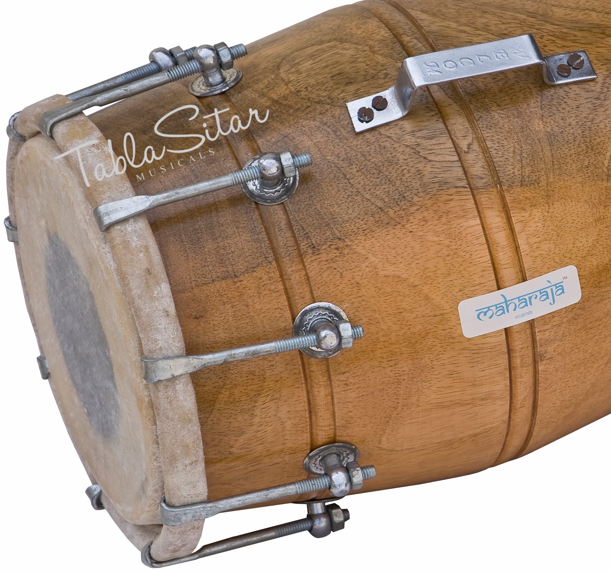 Maharaja Musicals Dholak Drum, Mango Wood, Bolt-tuned, Padded Bag, Spanner, Dholki Musical Instrument (PDI-AJD)