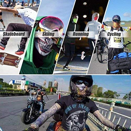 N-A Keep America Great,Trump, Face Bandanas for Dust, Neck Gaiter, Headwrap, Balaclava, Helmet Liner, Scarf 4 Pcs White, Black, Large