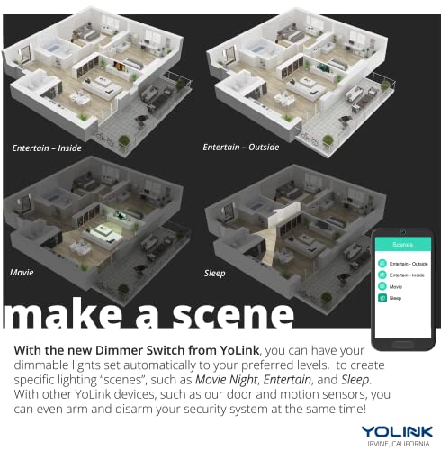 Smart Power Strip, YoLink 1/4 Mile World's Longest Range Power Strip Compatible with Alexa Google IFTTT, Surge Protector Plugs 4 USB Charging Ports + 4 AC Plugs for Multi Outlets - YoLink Hub Included