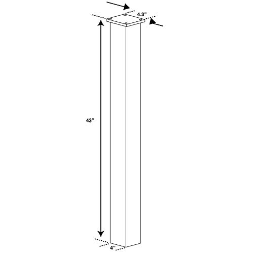 Mail Boss 7123, Bronze In-Ground Mounting Post, 44 x 4 x 4 inches, for Use with Mailbox,Medium