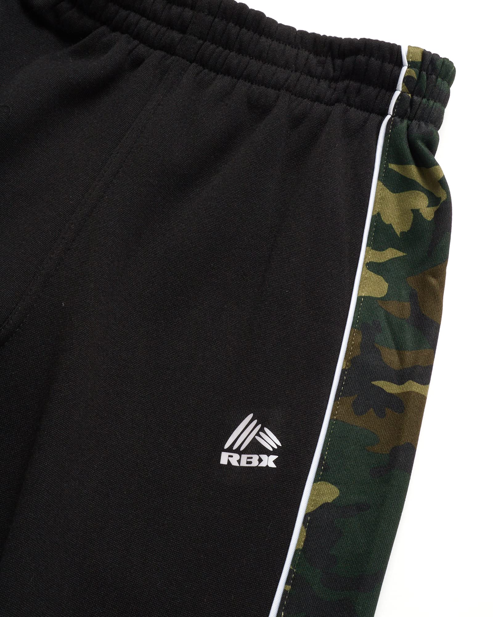 RBX Boys’ Sweatsuit Set – 2 Piece Fleece Hoodie Sweatshirt and Jogger Sweatpants (8-12), Size 12, Black Camo