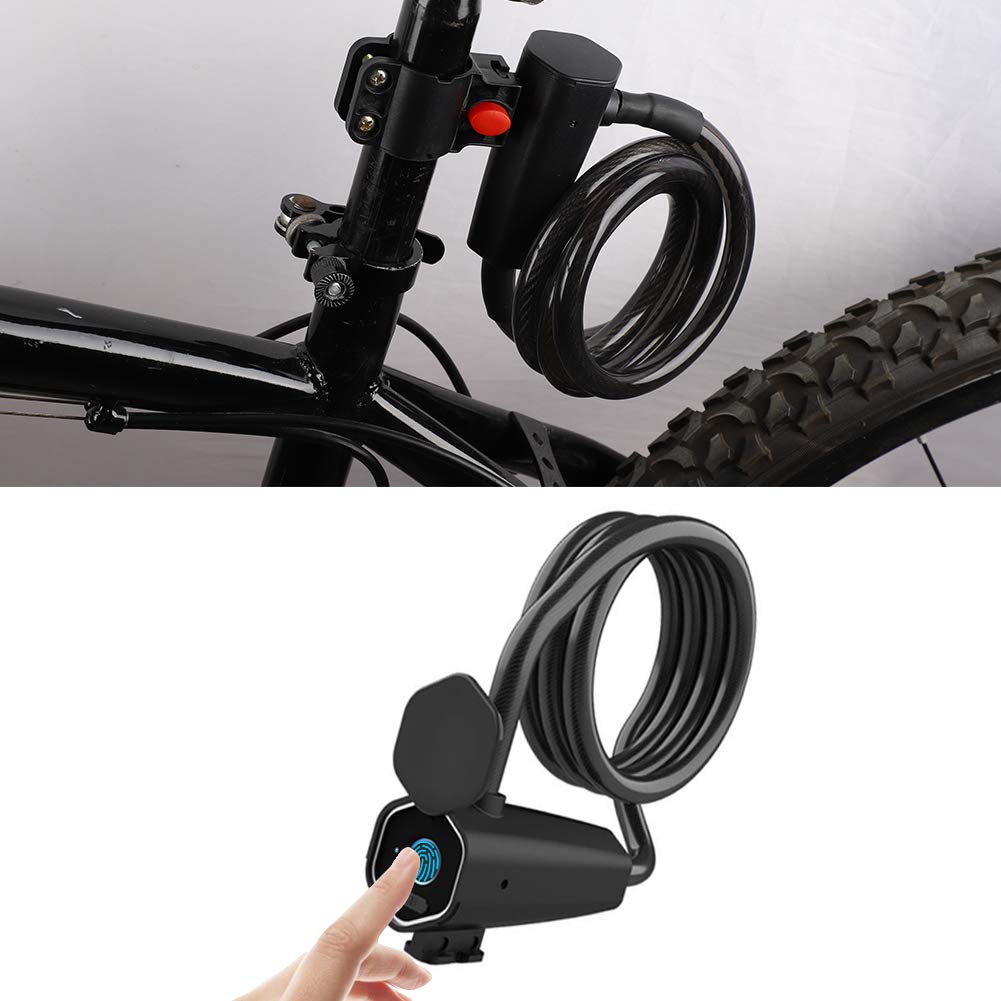 Smart Bluetooth Fingerprint Lock, Bike Chain Lock, Outdoor IP65 Waterproof Bicycle Lock, for Bicycle/Bike/Motorcycle/Door/Gate
