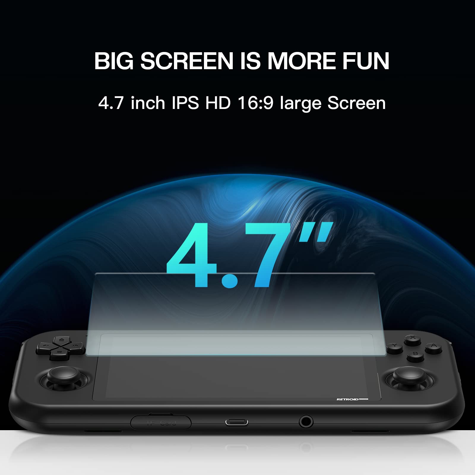 Retroid Pocket 3 Retro Game Handheld Console, Retroid Pocket 3 Android Retro Game Console Multiple Emulators Console Handheld 4.7 Inch 16:9 Display 4000mAh Battery Classic Games (Orange, 2+32GB)