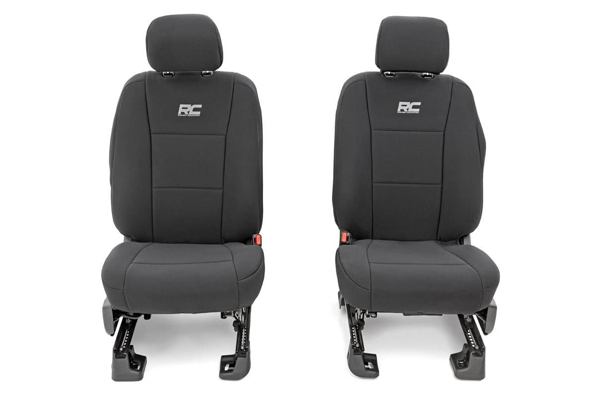 Rough Country F&R Neoprene Seat Covers for 15-21 F-150 | 17-21 F-250/350-91018A