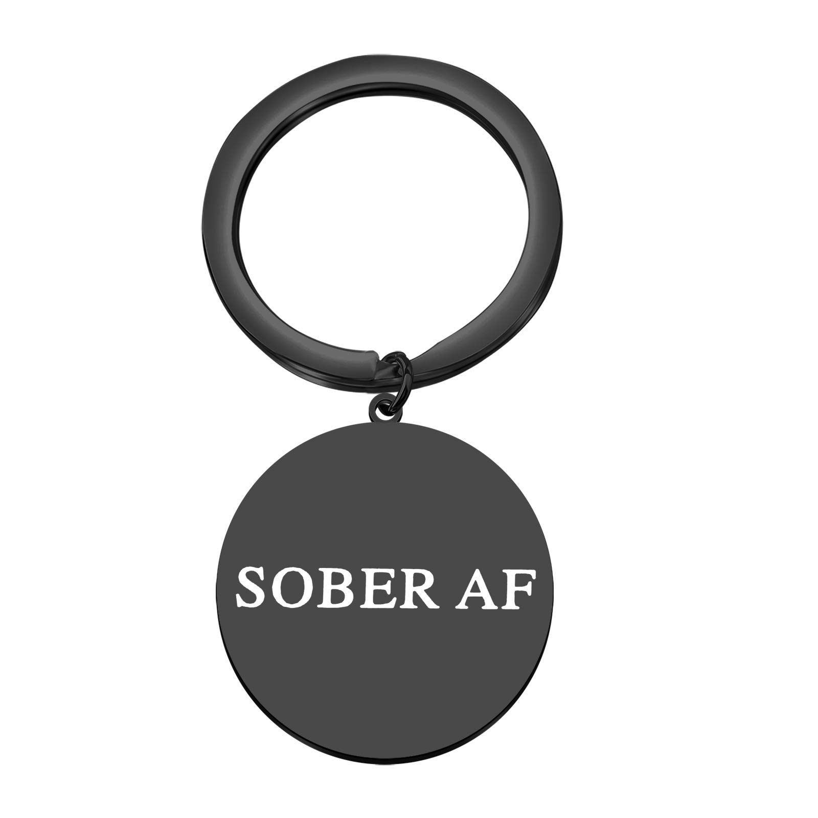 MAOFAED 1 Year 2 Years 3 Years 4Years 5 Years Sobriety Anniversary Keychain Sobriety Gift Sobriety keychain AA Recovery Jewelry AA Gift (grateful AA III black)