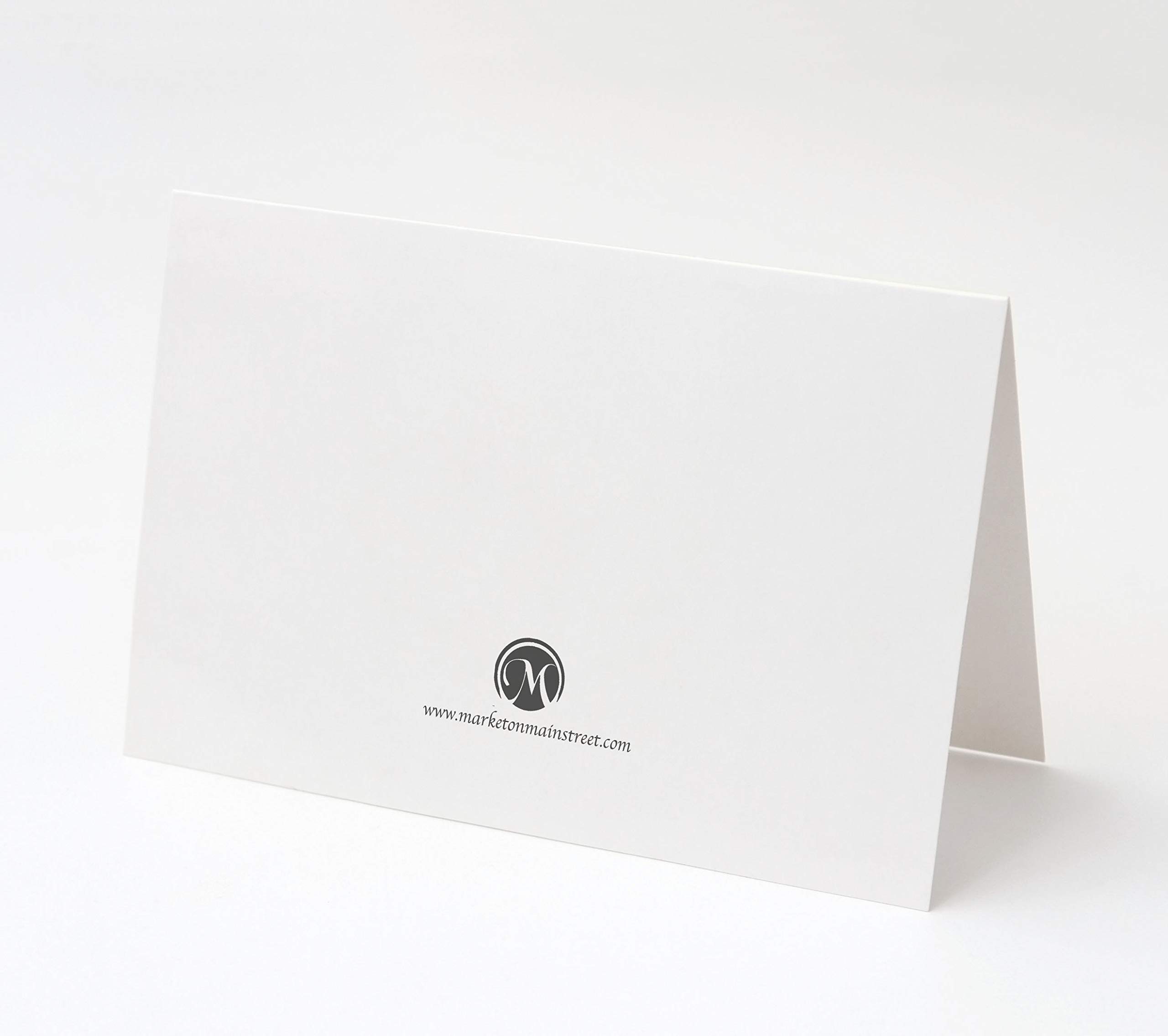 M Market On Mainstreet Rainbow Thank You Note Cards, 4"x6" Cards with White Envelopes, 25 Count, Made in the USA