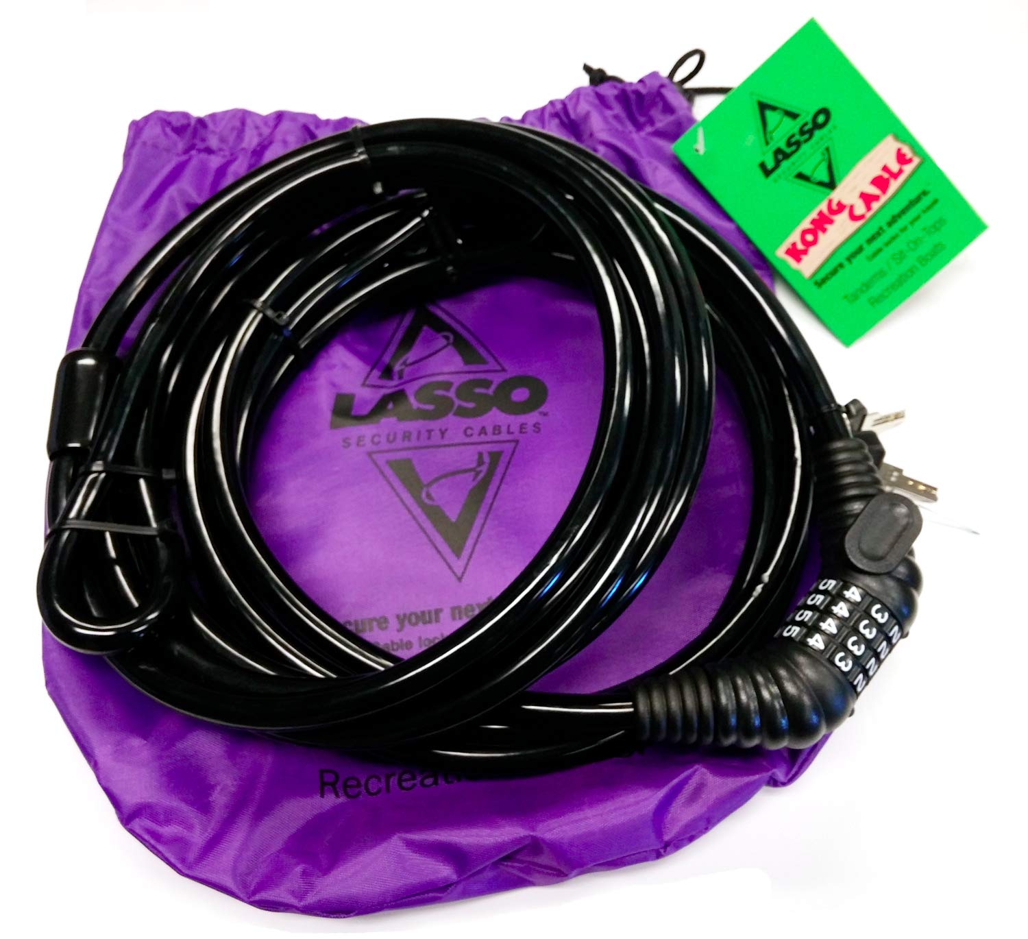 Lasso Kong Cable Kayak Lock fits Touring, Sit-On Top/Recreational and Fishing Kayaks