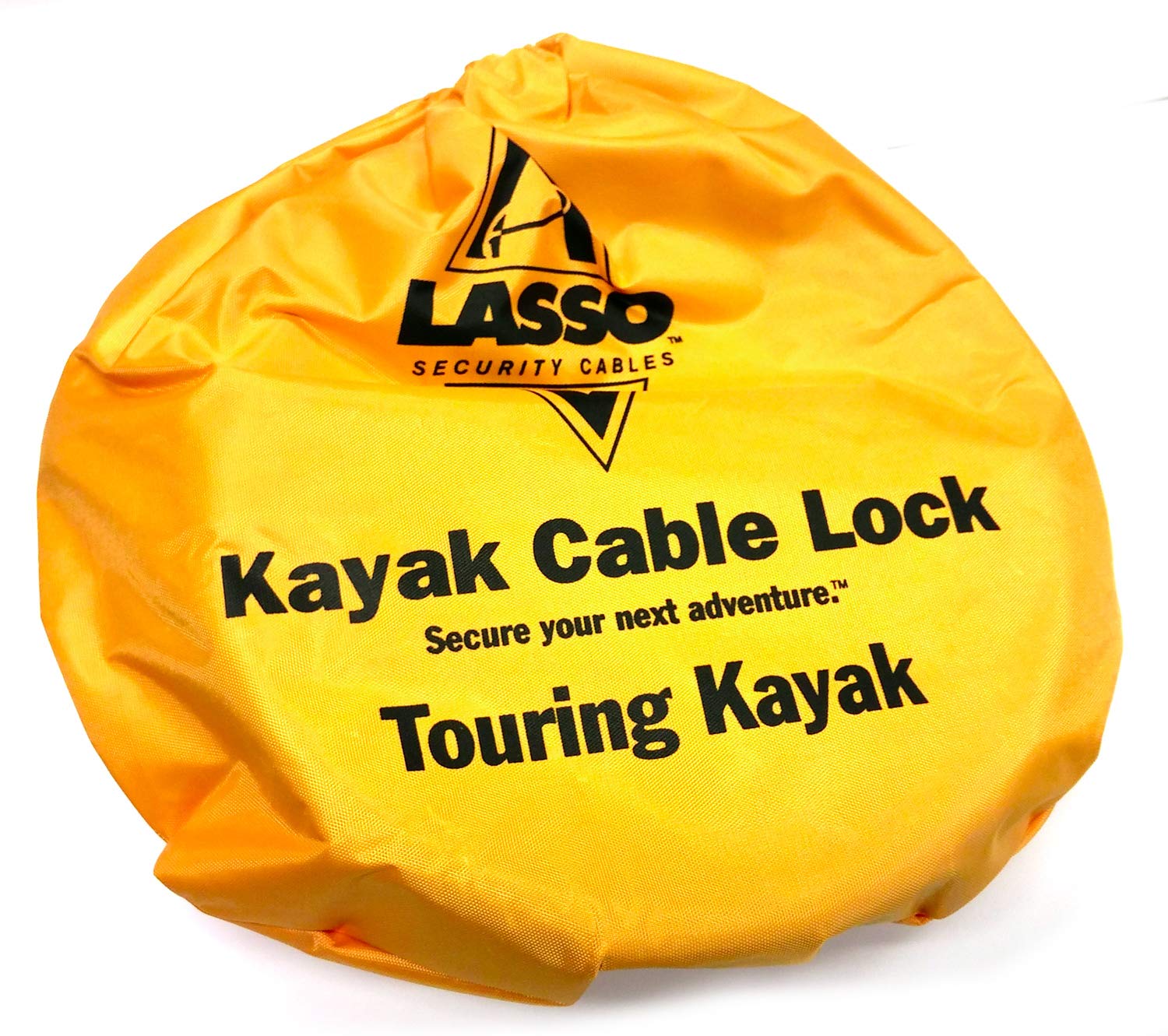 Lasso Security Cables Kong Kayak Lock - Key and Combination Lock for Touring Kayaks - 1/2" Vinyl Coated Galvanized Steel Cable - Overall Length 16 feet - Loop Size 47 inches