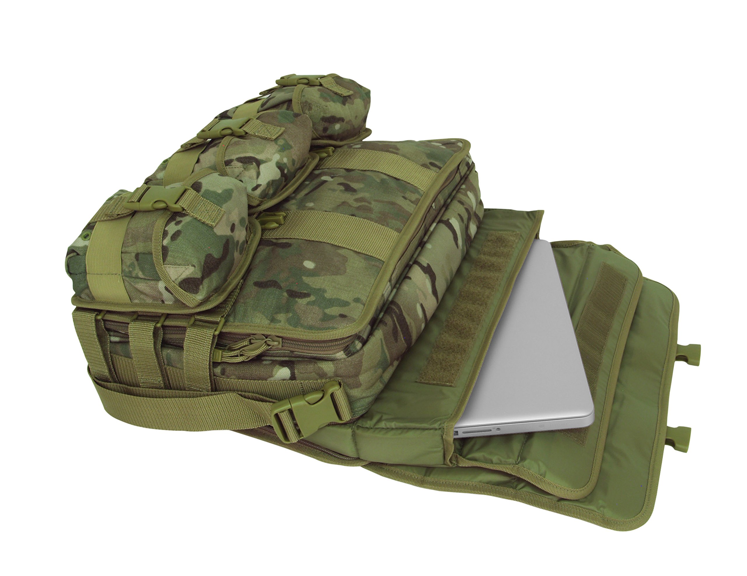 Mercury Tactical Gear Code Alpha Computer Messenger Bag with Molle Pouches, Basic, Black, One Size