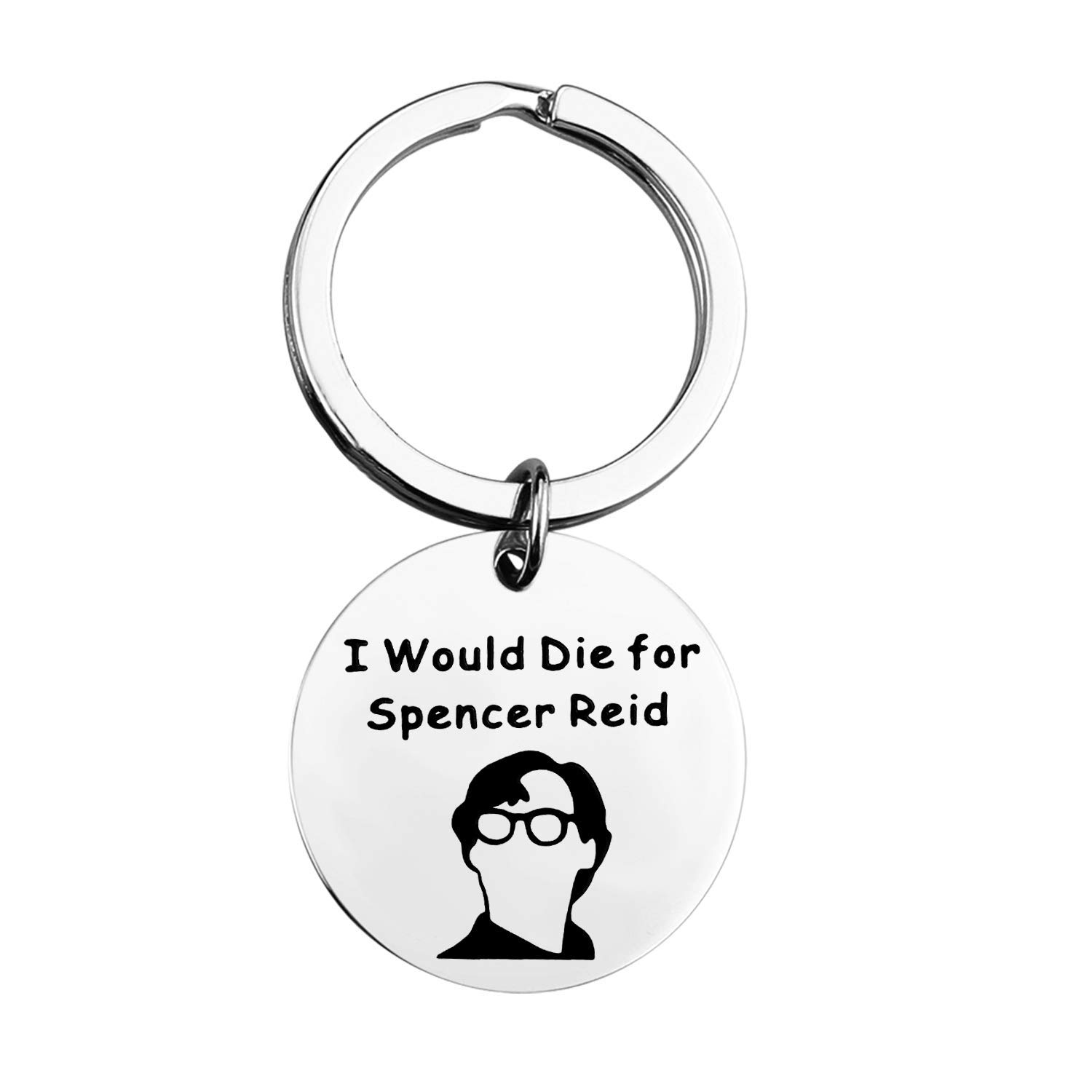 MAOFAED Criminal Minds Spencer Reid Classic Gift Criminal Minds Inspired Gift I Would Die for Spencer Reid Keychain Criminal Minds Reid Merchandise (die for Spencer Reid)