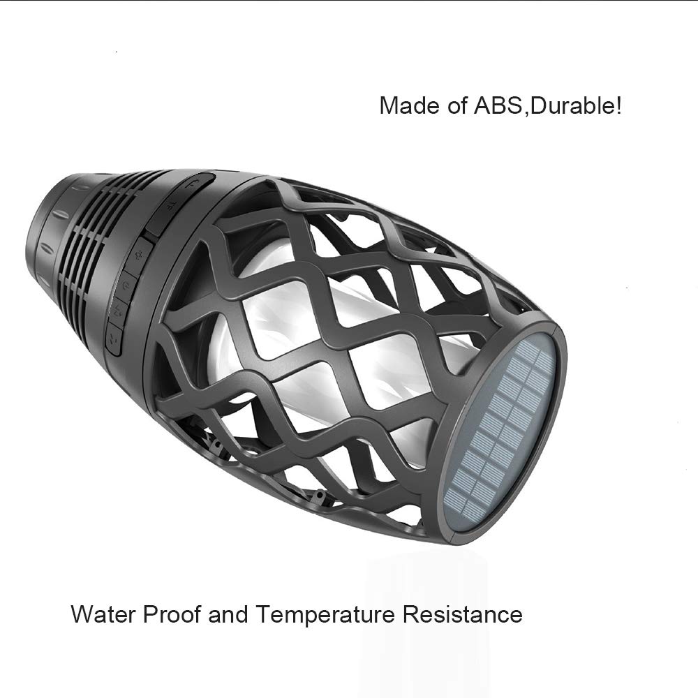 Maxsolve Solar Powered Speaker with Torches Light for Home and Garden During Christmas and New Year Waterproof