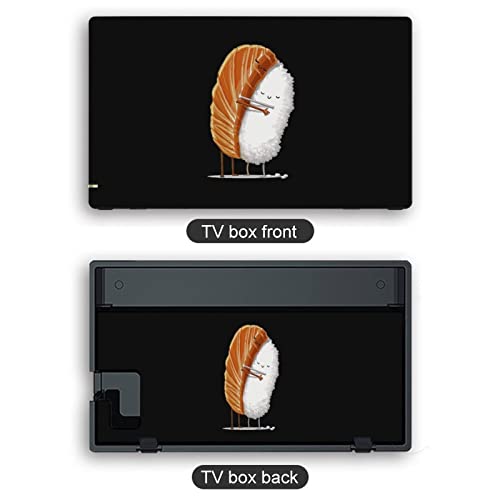 Sushi Hug Decal Stickers Cover Set Full Wrap Skin for Switch Protection Faceplate Sticker for Switch