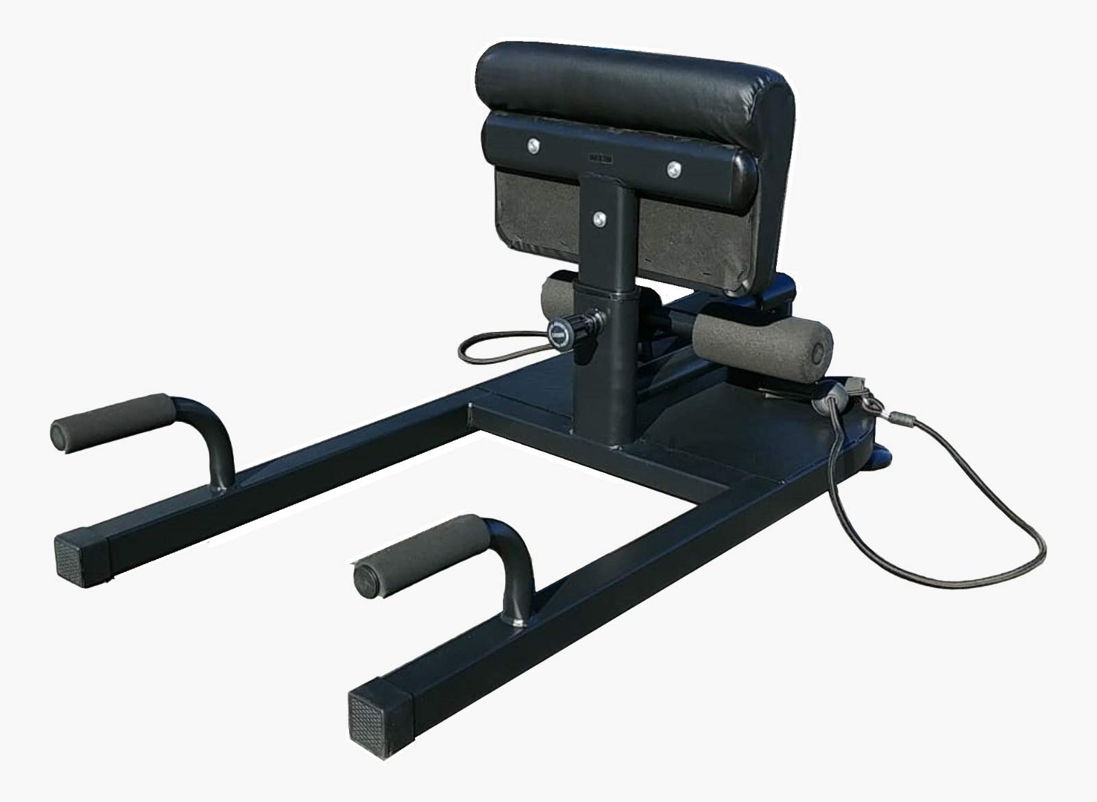 Multi Function Deep Sissy Squat Bench with 2 Exercise Resistance Handles 8 in 1 Home Gym Machine Leg Exercise Abdominal Exercises Sit Ups Push Ups Deep Squat Workout Strength Training (Black)