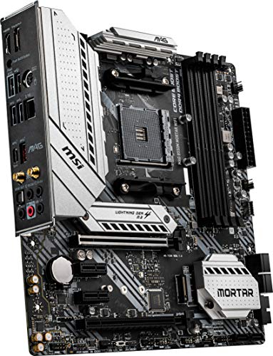 MSI MAG B550M Mortar WiFi Gaming Motherboard (AMD AM4, DDR4, PCIe 4.0, SATA 6Gb/s, M.2, USB 3.2 Gen 2, AX Wi-Fi 6, HDMI/DP, Micro-ATX, AMD Ryzen 5000 Series Processors)