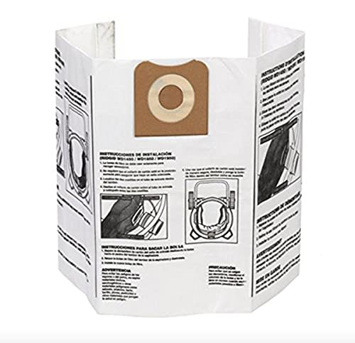 RIDGID - 23743 VF3502 High Efficiency, Dry Pickup Dust Bags for 12-16 Gallon Wet/Dry Vacuums & WORKSHOP Wet/Dry Vacs Vacuum Diffuser WS25025A 2-1/2-Inch Diffuser Shop Vacuum attachment, Black
