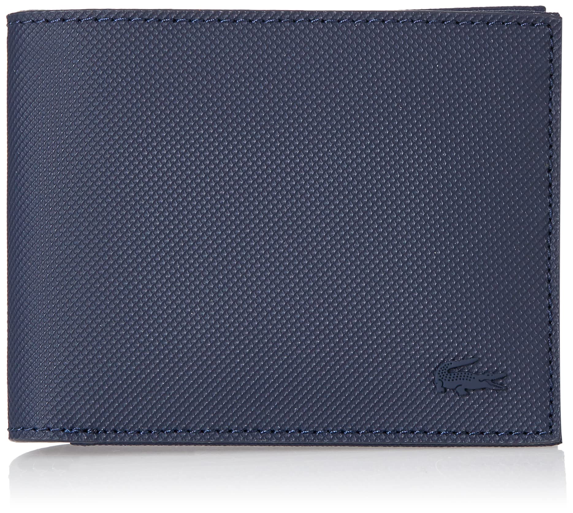 Lacoste mens Billfold Wallet, Peacoat, One Size US