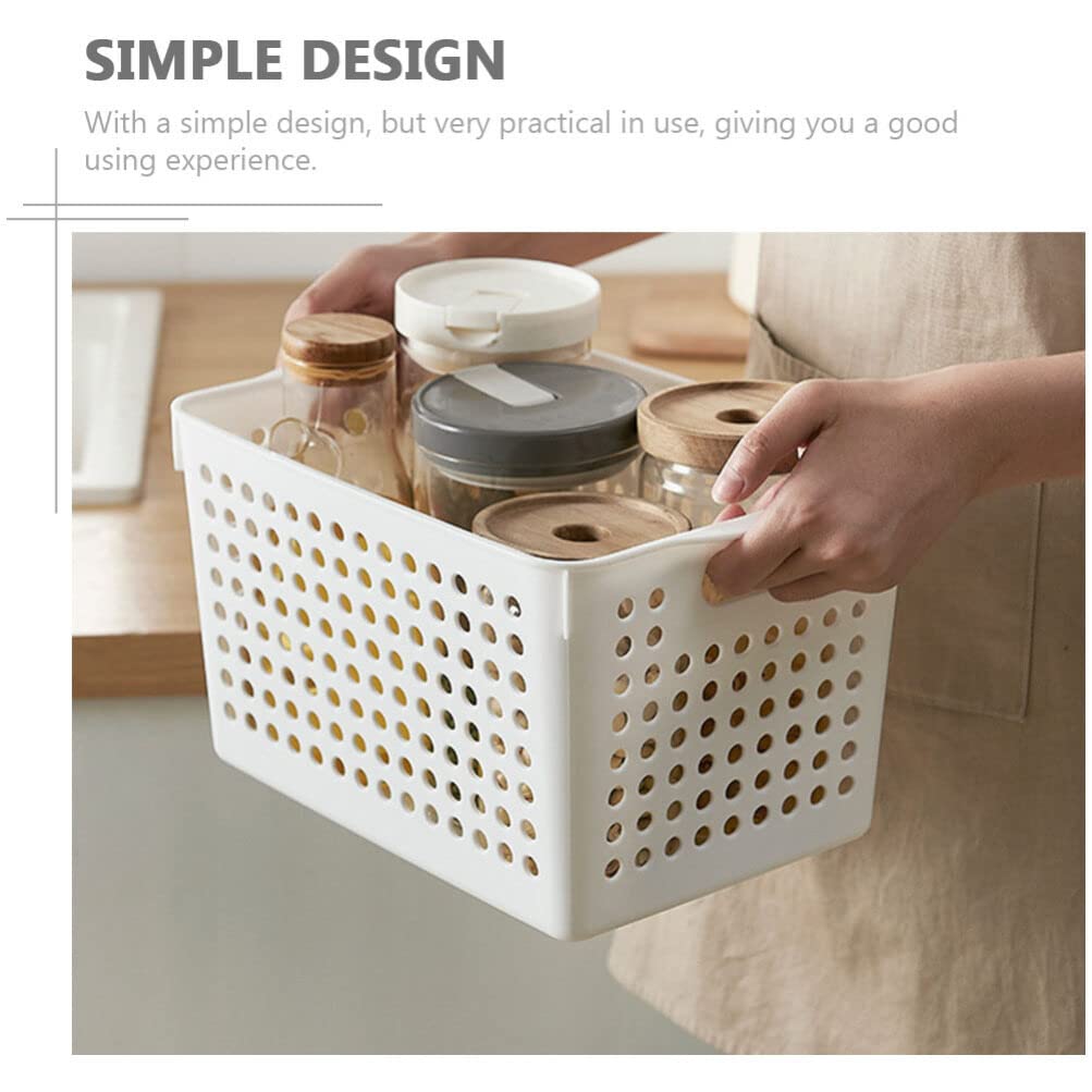 Operitacx 2pcs Box Storage Basket Plastic Storage Bins Woven Storage Baskets Toiletry Containers Files Desktop Organizing Box Desktop Sundry Case Plastic Box Storage Holder Cosmetic Box A4