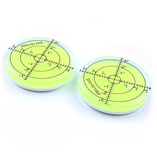 XMLEI Convenient and lighterCircular Bubble Level Spirit l Measuring Instruments Tool Universal Protractor Tool (60X12mm)