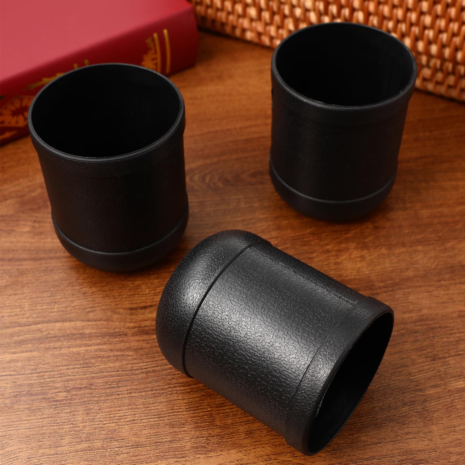 Toyvian Leather Dice Cups 20 PCS Dice Cups Dice Shaker Cup Professional Dice Cups Plastic Shaker Dice Vintage Dice Cups Black Leather Dice Cups for Dice Games