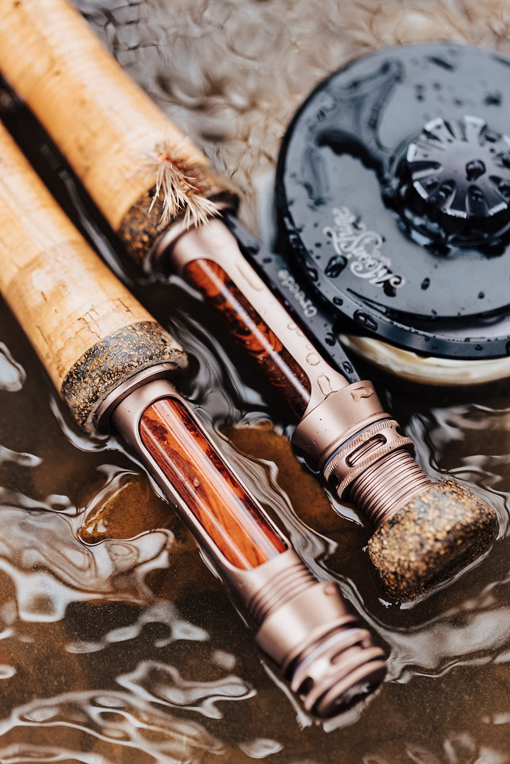 Moonshine Rod Co. Fly Fishing Rod with Carrying Case and Extra Rod Tip Section Fast Action, The Vesper, 7wt 10'