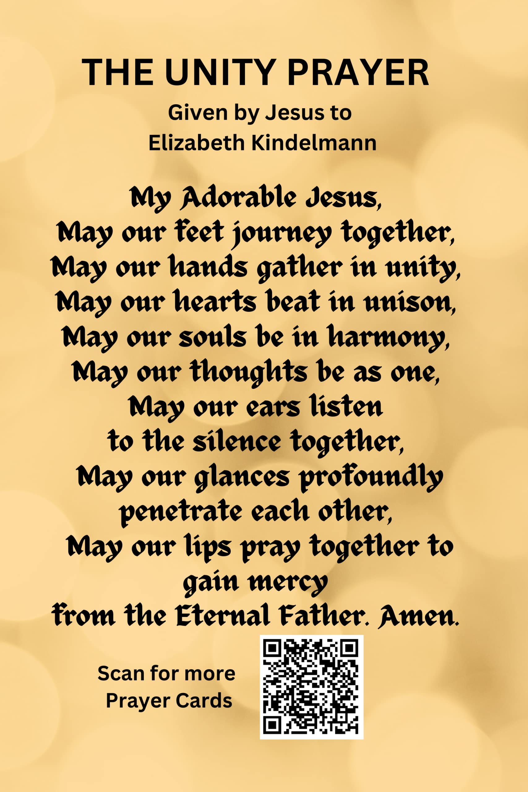 The Unity Prayer Card - 20 pack
