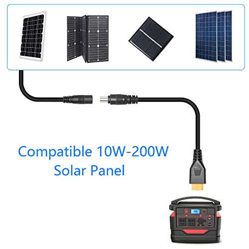 RIIEYOCA XT60 to DC 8mm Connector Adapter,XT60 Female to DC 7.9mm x 0.9mm Male 14AWG Power Cable,for Lipo Battery Pack Portable Power Station Solar Generator Portable Solar Panel(1M/3Ft)