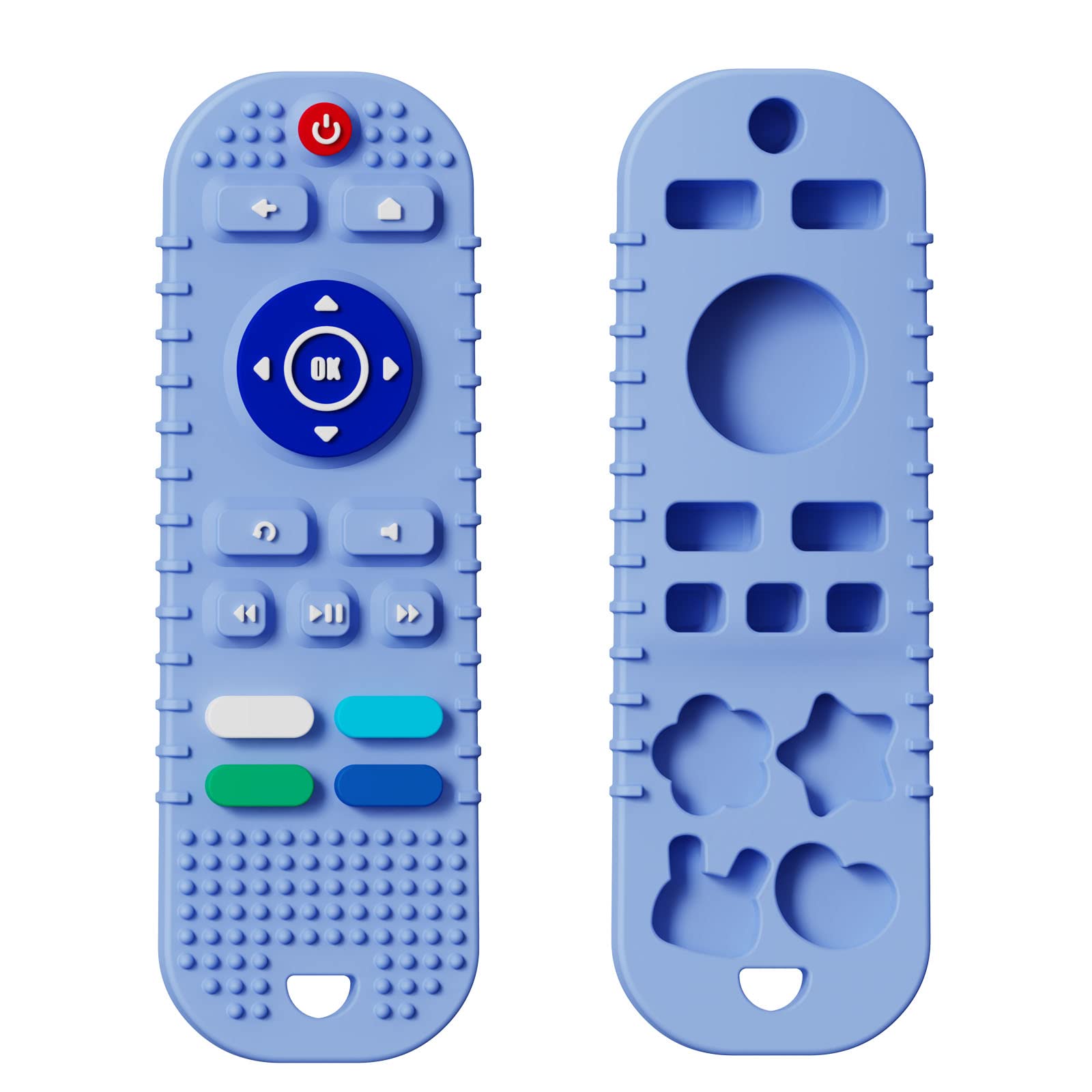 Silicone Baby Teething Toys - Silicone Teethers for Babies, Remote Control Shape Teething Toys, Baby Chew Toys Infants Toddle Boy, BPA Free (Blue)