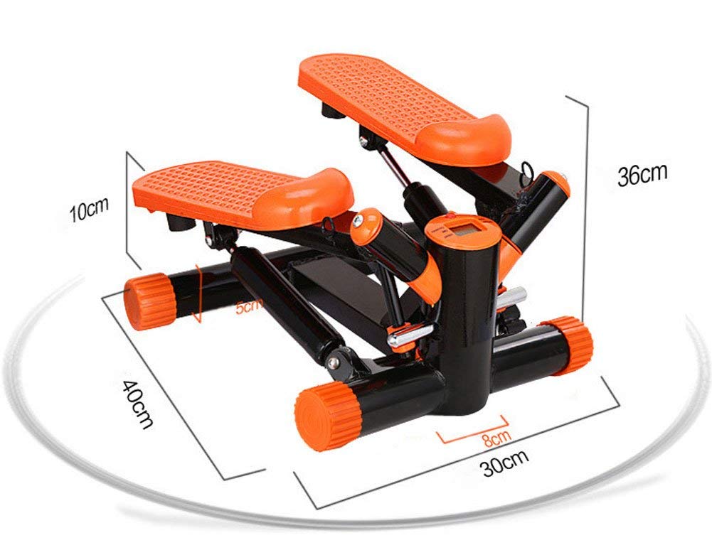 Swing Stepper Including Resistance Cords,Aerobic Step Height Adjustable Level,The Dual Hydraulic cylinders Keep You Steady and on pace,Pure Fitness Mini Stepper