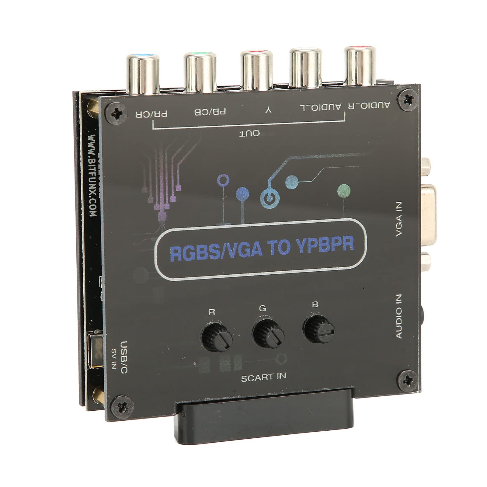 RGBS VGA SCART to YPBPR Converter for SFC, for Genesis, for N64, for PlayStation 1, for PlayStation 2, for Dreamcast, for Wii, for MD, for Saturn