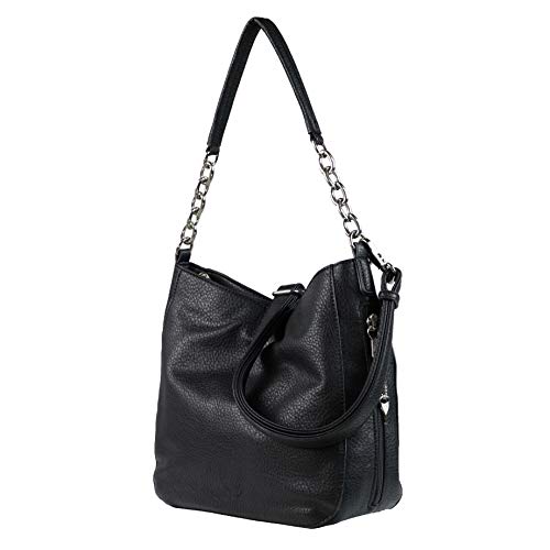 Lady Conceal Ashley Chain Locking Concealed Carry Gun Hobo - Women's Concealed Carry Purse - Holstered Crossbody Handbag