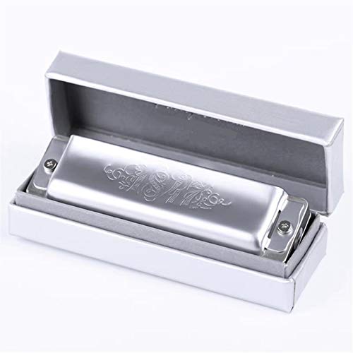 WAAZVXS Diatonic Harmonica 10 Holes 20 Note Harp Key Of C Aluminum Comb Stainless Reeds Musical Instruments (Color : Key C)