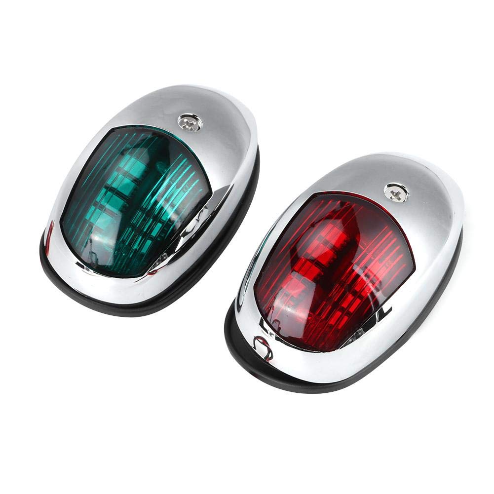 Navigation Light, 12V LED Marine Navigation Light IP65 Waterproof Green Starboards Red Port Lamp Side Mount for 20m Boat Maximum Boating Electrical Equipment
