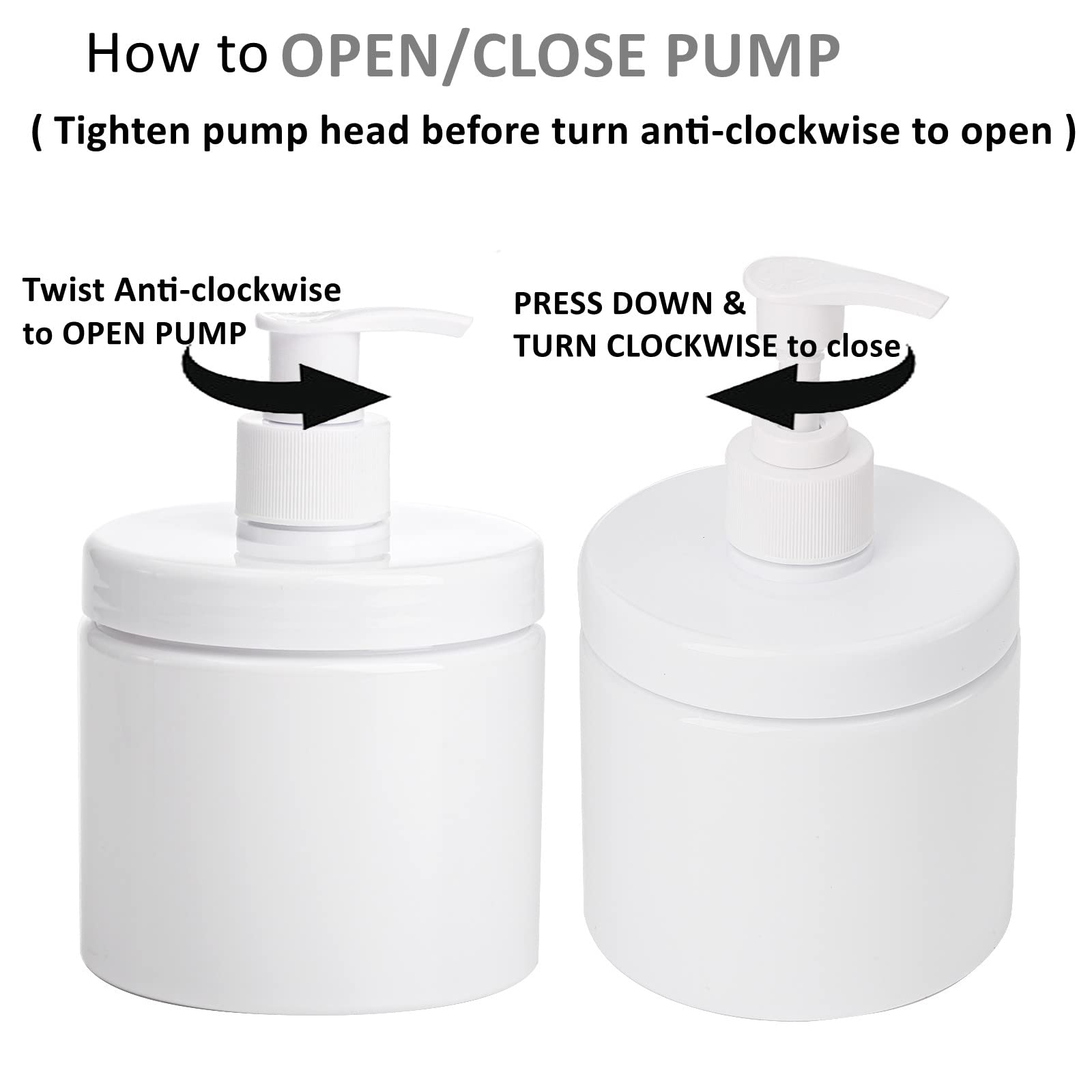 ZOOFOX 9 Pack Plastic Lotion Dispenser, 17 oz Empty Bottles with Pump, Refillable Liquid Container for Dispensing Lotions, Shampoo, Massage Oil, Dish Soap, Bathroom, Kitchen Sink