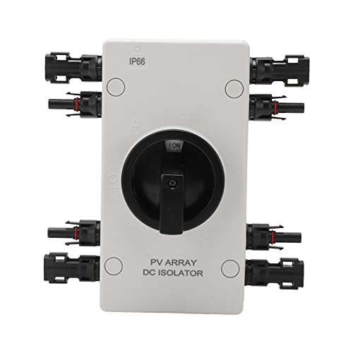 Solar Disconnect Switch, PV Isolator IP66 Waterproof DC 1000V 32A, Grid Solar Power System Photovoltaic Circuit Isolator, for Solar Panels, RV, Boat