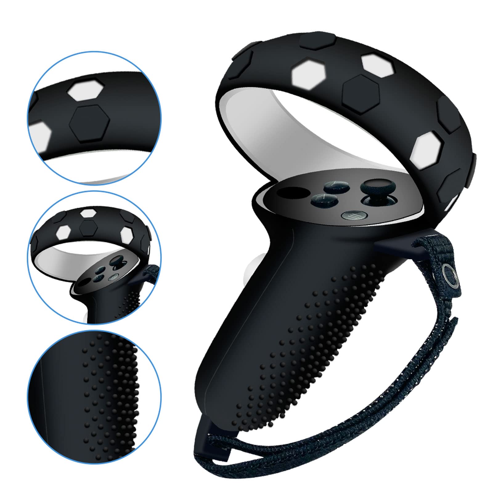 Silicone Cover for Oculus Quest 2, Protective Case Set Accessories for Meta VR, Multi Colors Soft Shell Skin