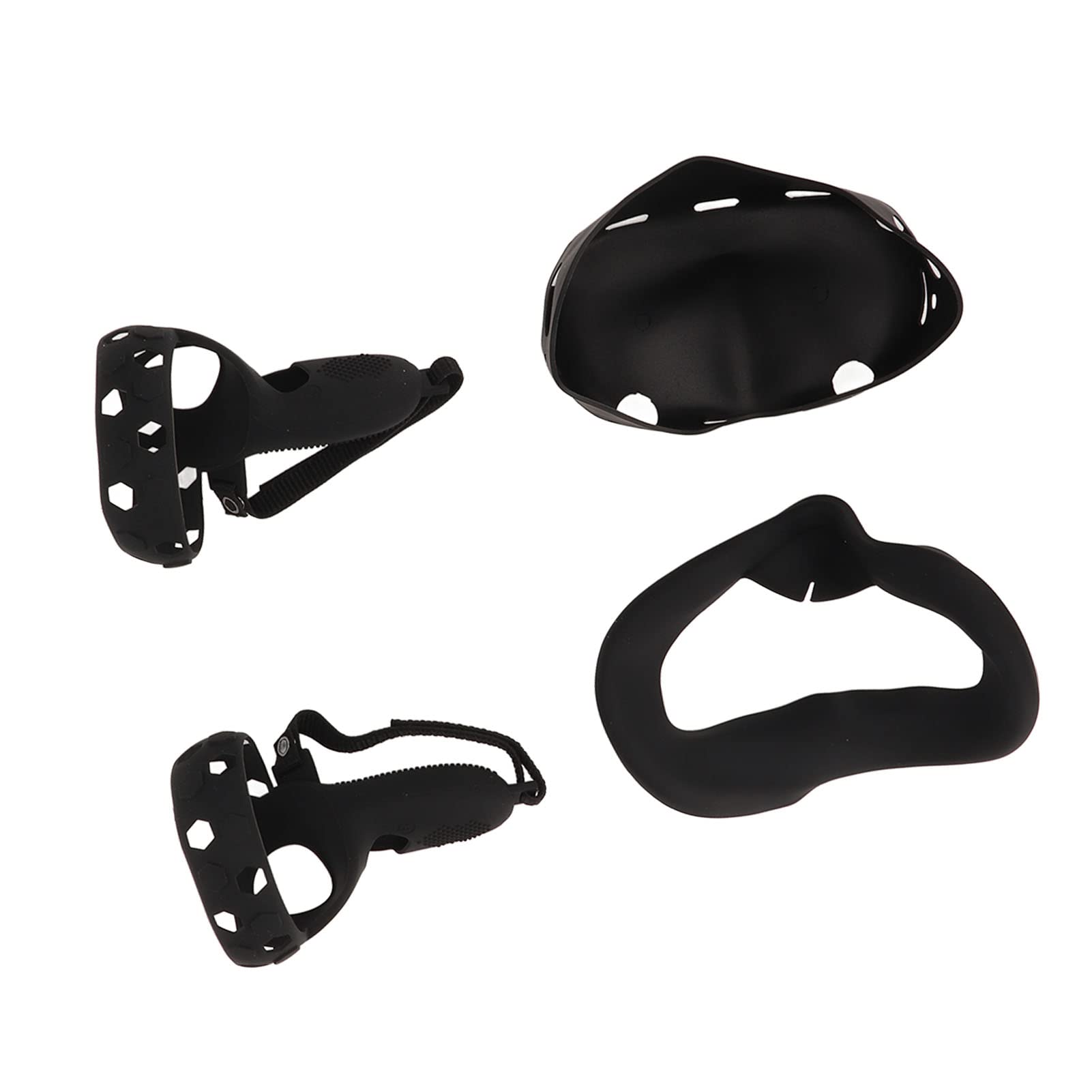Silicone Cover Set for Quest 2, VR Silicone Grips Face Cover Lens Protective Cover VR Shell Cover Set, Non Slip Design, for Quest 2 Replacement Accessories