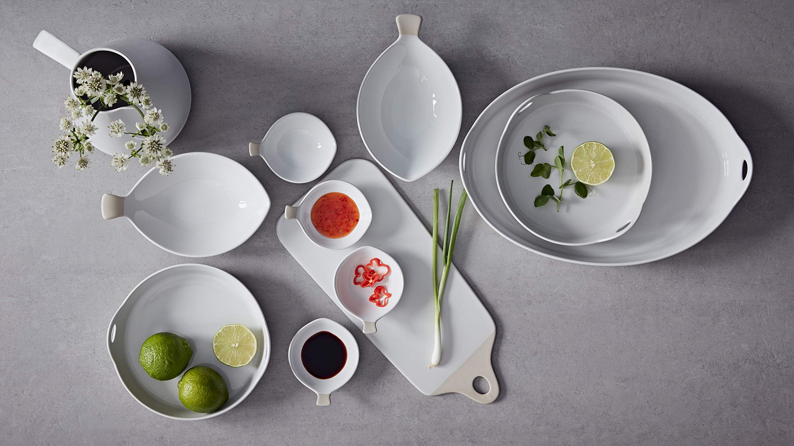 Royal Doulton Ellen Degeneres Ceramic Accessories Serving Bowl, 37.6 x 11.6 x 27.2 cm, White