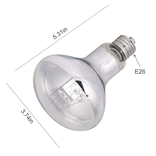 WACOOL UVA UVB Sunlamp Reptile Heat Lamp 100W Reptile Fixture Deep Dome Dual Lamp Fixture