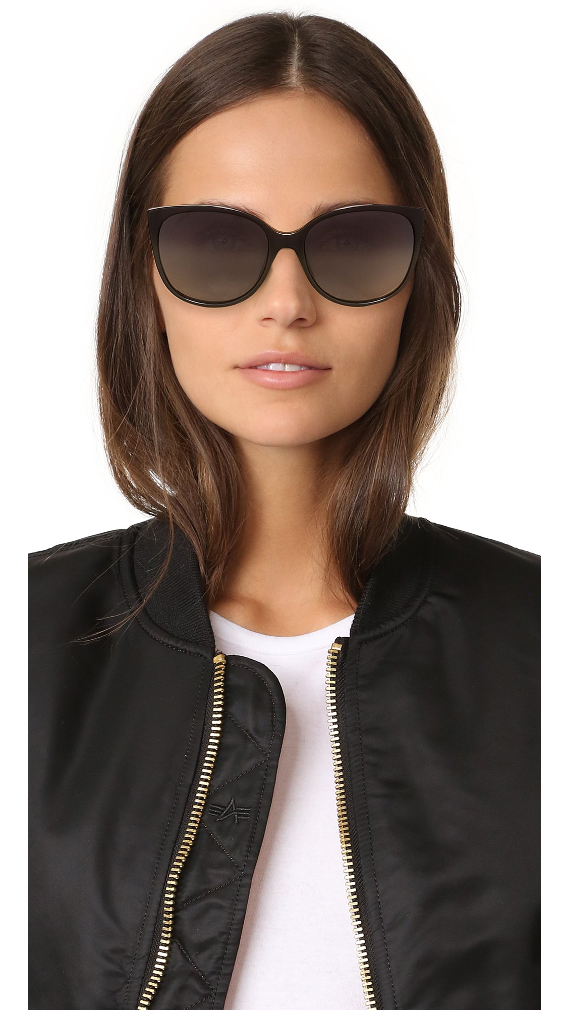 Marc Jacobs Women's MARC203/S Cat-Eye Sunglasses, HVNBLKCRY, 56 mm