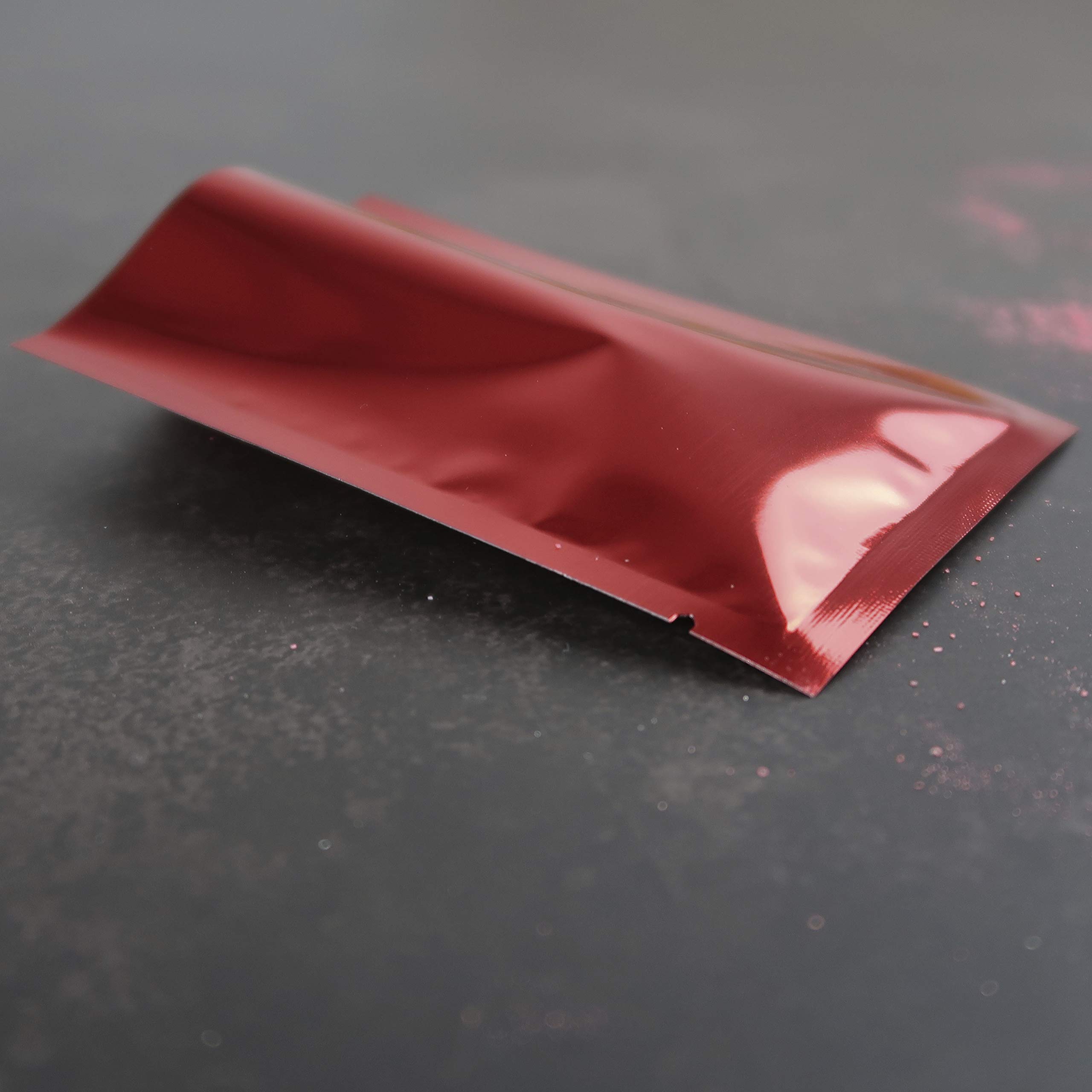 QQ Studio 200 PCS Metallic Mylar Foil Open Top Sealable Bags (7x10cm (2.7x3.9"), Red)