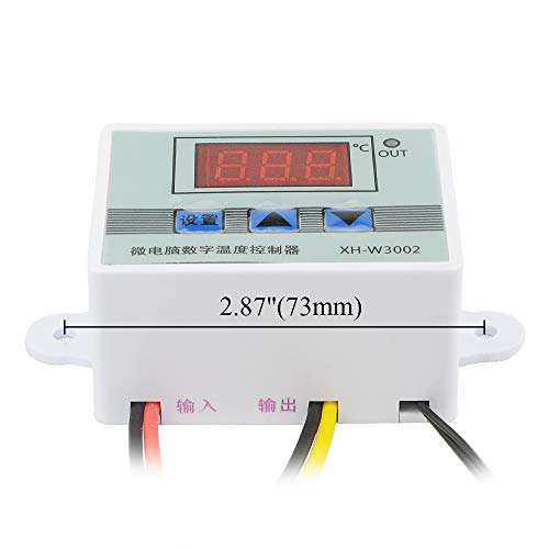 XINGYHENG XH-W3002 DC 110V-220V 1500W 10A Microcomputer Digital Temperature Controller Digital Display Thermostat Control Switch and NTC 10K Thermistor Sensors Temperature Probe (110-220V 1500W)