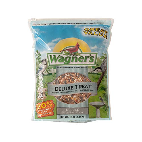 Wagner's 62034 Greatest Variety Blend Wild Bird Food, 6-Pound Bag & 62067 Deluxe Treat Blend Wild Bird Food, 4-Pound Bag