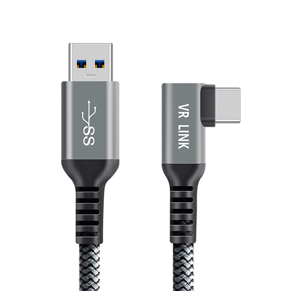 Tshiwort Link Cable 16 FT Compatible with Quest 1/2, High Speed Data Transfer VR Headset Cable, Fast Charging Cord, USB 3.2Gen1 VR Power Cord for Gaming PC/Steam VR