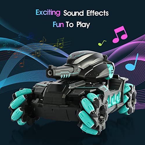 RC Tank That Shoots BBS, Nerf Tank Toy Kids Gift, RC-Remote-Control-Tank-Toy for 8 Year Old Boy Toys, Hand Controlled RC Car with Water Bullet, Nerf Robot Hand Remote Control Car for Boys Age 8-12