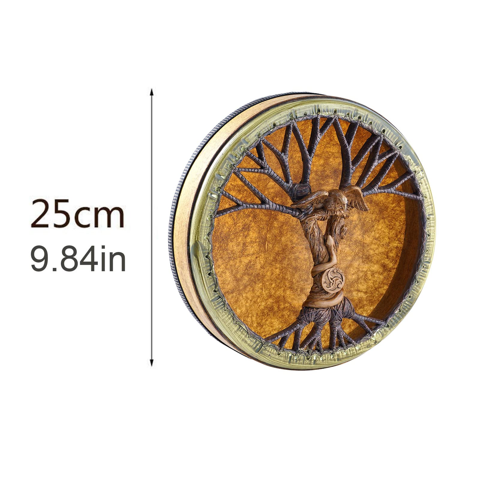 SGZJGBYH Tree Of Life Siberian For Adults Shaman Drum,Bodhran Multifunctional Music Drum YS-001