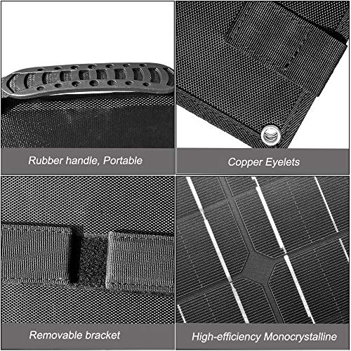 XINPUGUANG 200W Foldable Solar Panel Charger for Portable Power Station & RV Battery, Compatible with Jackery/Roackpals Generator, with 20A Controller for 12V Battery RV Boat Camping