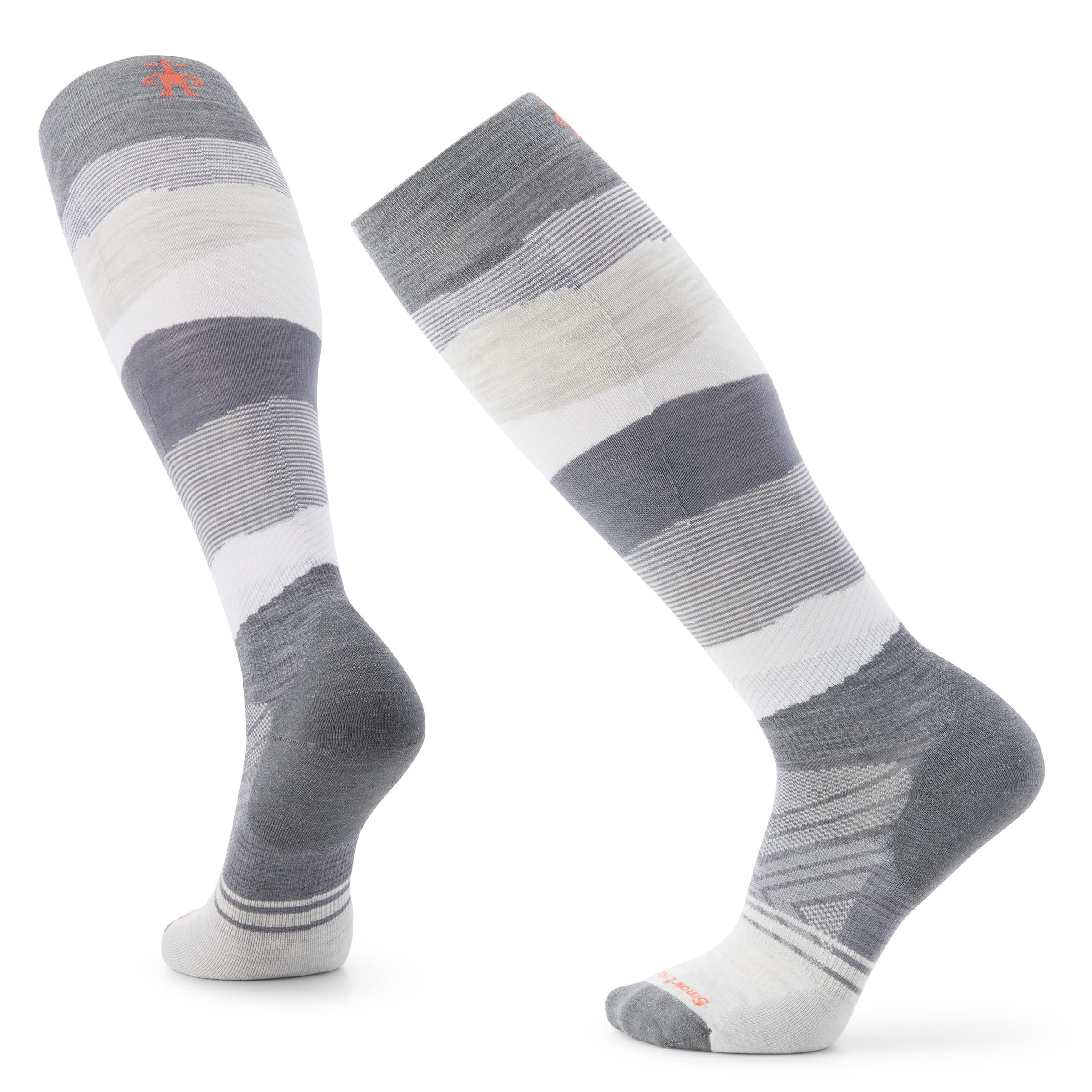 Smartwool Ski Pattern Targeted Cushion Merino Wool Over The Calf Socks For Men and Women, Twilight Blue, Large